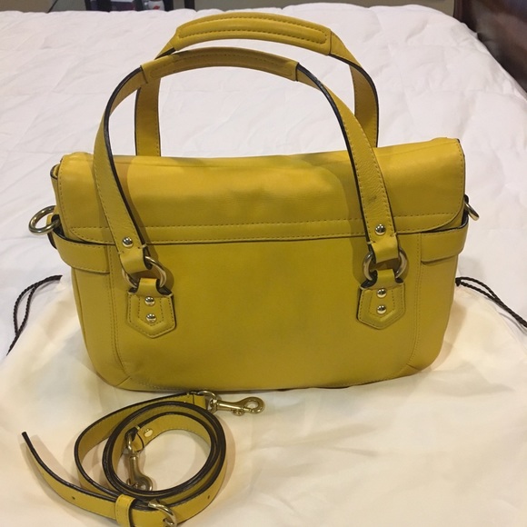 Coach | Bags | Coach Brand Yellow Leather Small Toteauthentic | Poshmark
